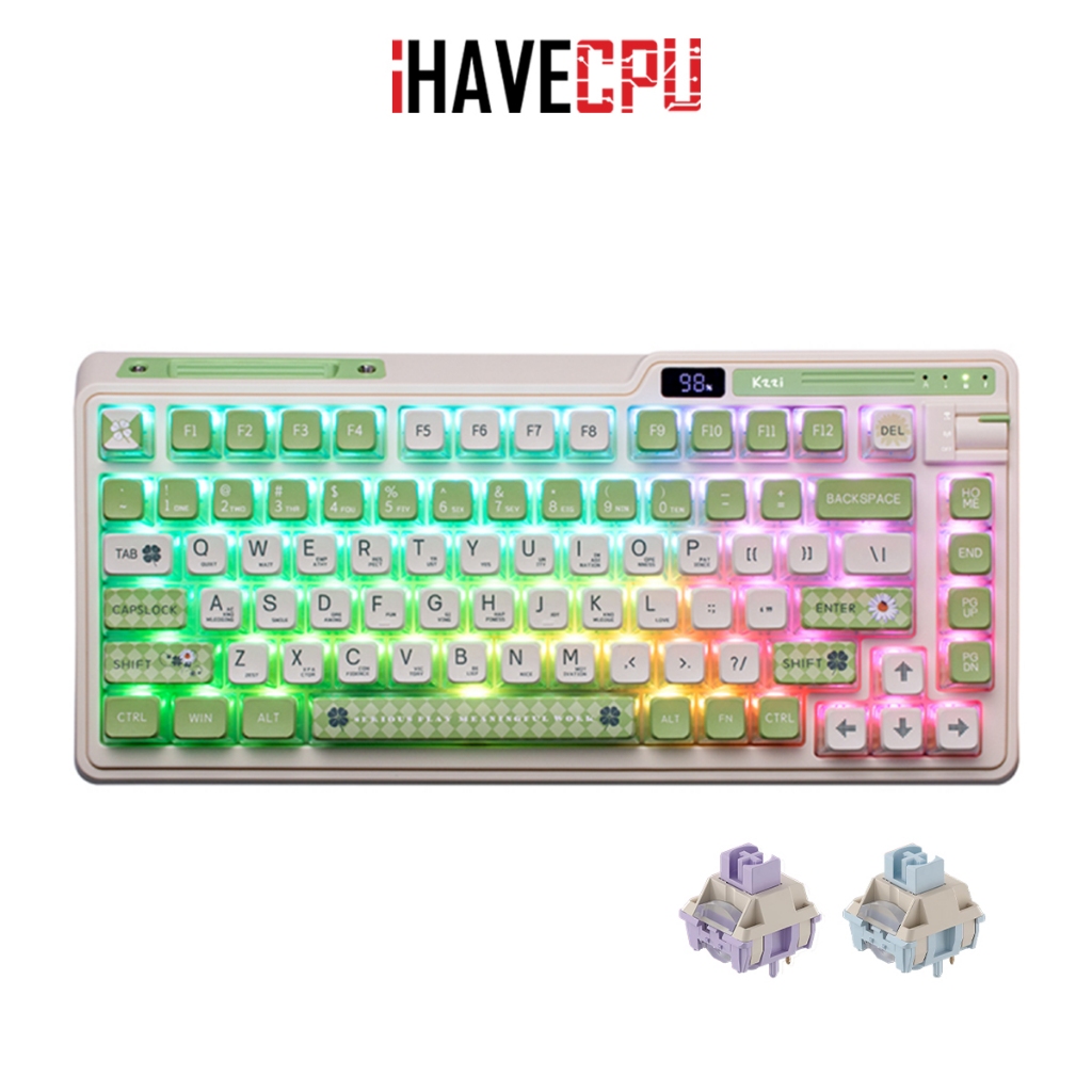 iHAVECPU KEYBOARD (คีย์บอร์ด) KZZI K75 PRO+ LEMON GREEN (EN) | Shopee ...