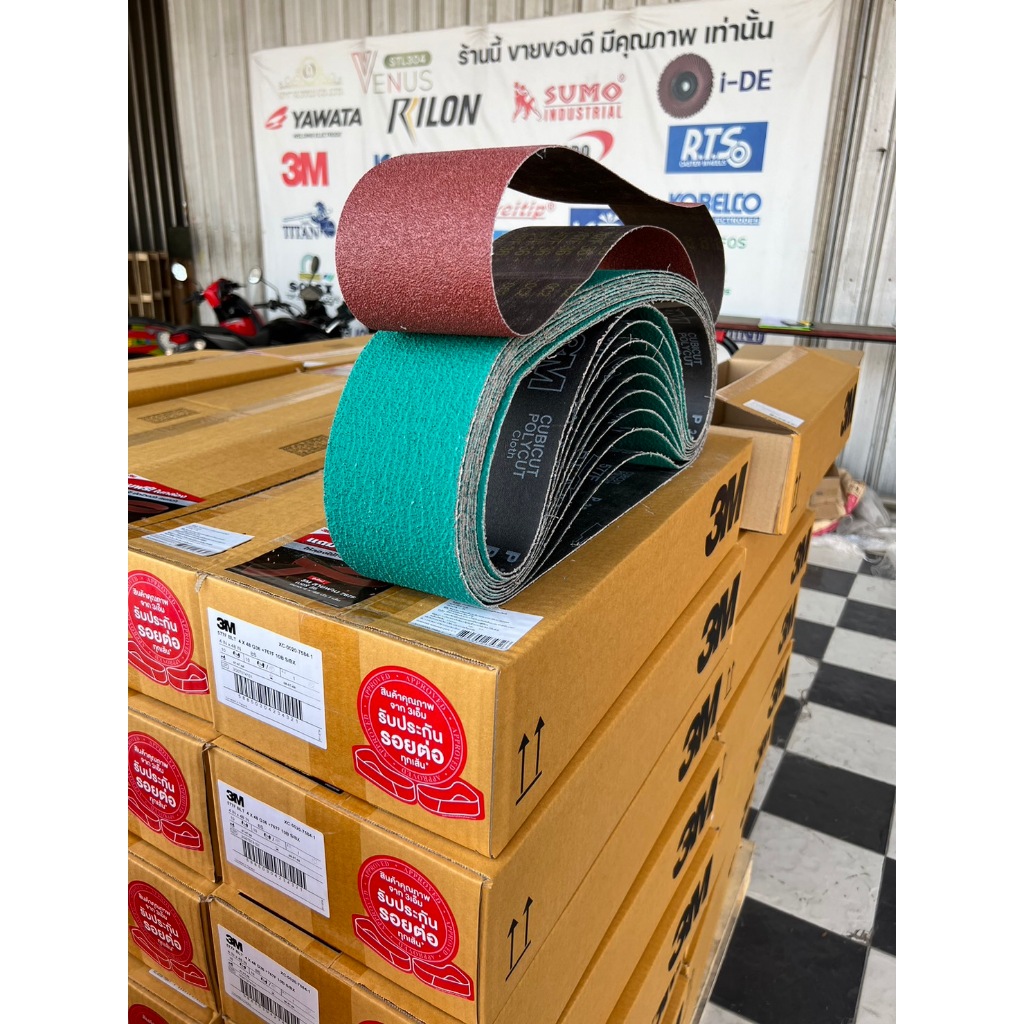 3M ของแท้ 577F #36 สายพานบากท่อ สแตนเลส บากท่อเหล็ก ขนาด 4นิ้ว (กล่องละ ...