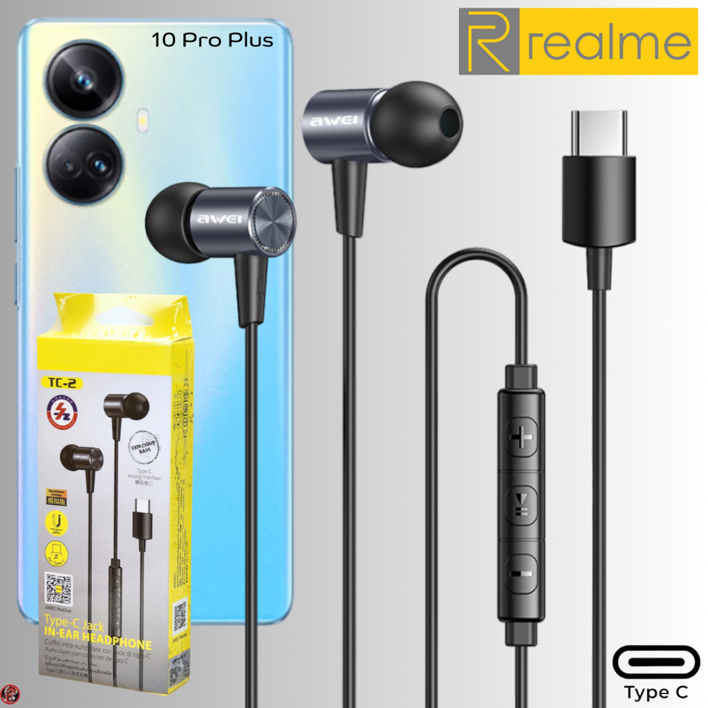 หูฟัง สมอลทอล์ค Realme Type-C ไทป์ซี In Ear สำหรับ เรียลมี 10 Pro Plus ...
