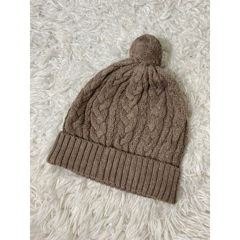 หมวกไหมพรม MUJI : Non-Itchy Ribbed Beanie #14982697484 | Shopee Thailand