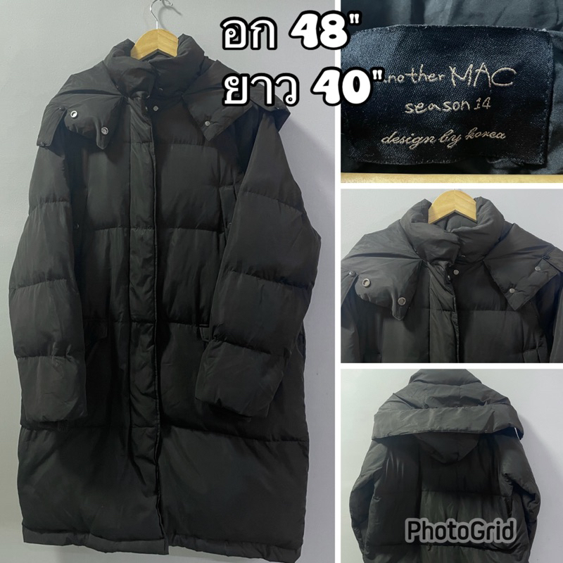 (มือสอง)Long Padding jacket สีดำ | Shopee Thailand
