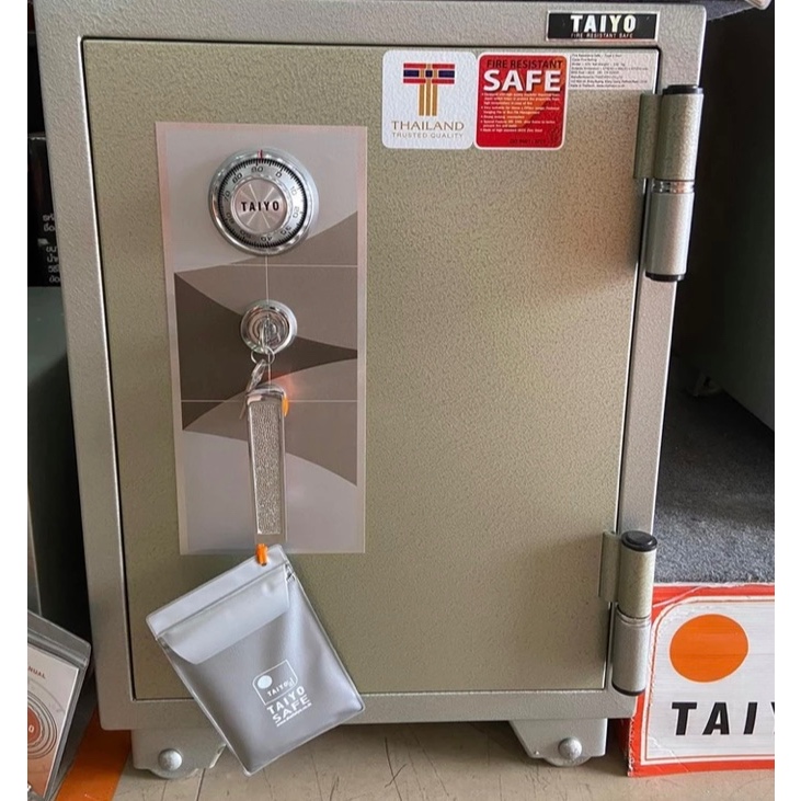 ตู้เซฟนิรภัย กันไฟ ยี่ห้อ Taiyo ไทโย น้ำหนัก 100กก. รุ่น TS670 K1C ขนาด 47X46.5X67.5cm | Shopee ...