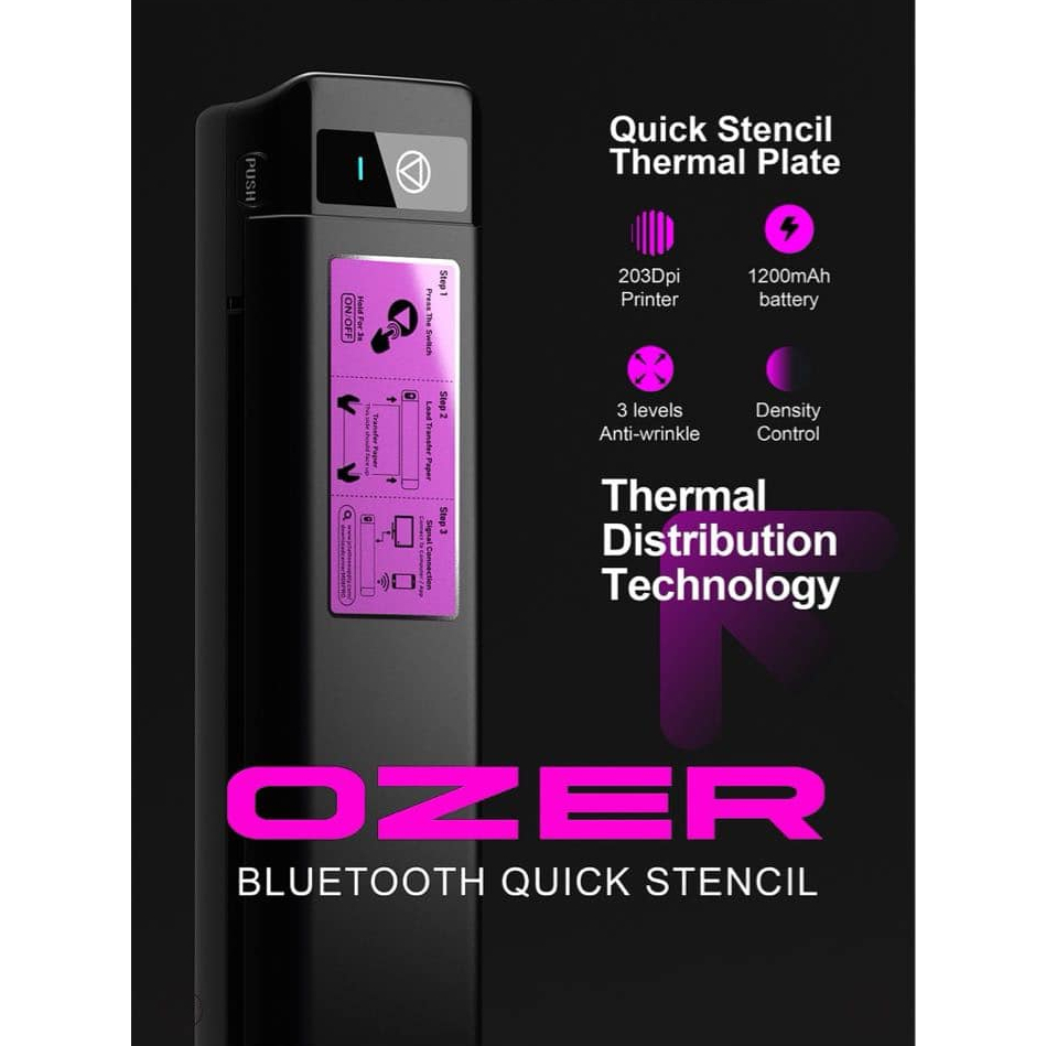เครื่องลอกลาย OZER BLUETOOTH TATTOO Quick STENCIL PRINTER เครื่องลอกลายโอเซอร์ | Shopee Thailand