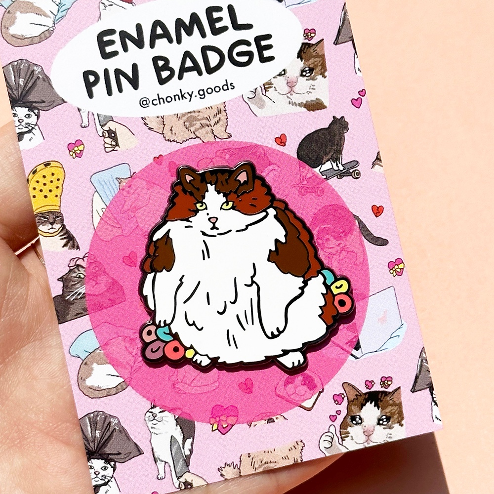 เข็มกลัด แมว มีม พิน Original Funny Cat Meme Enamel Pins | Knife Cat ...