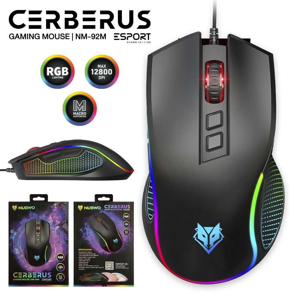 Nubwoเมาส์มาโครของแท้ รับประกัน 1 NM-92M Gaming Mouse เมาส์เกมมิ่ง ...