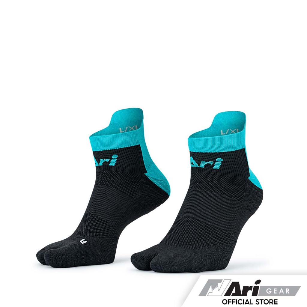 ARI TABI TAB RUNNING SOCKS - BLACK/BLUE/SILVER ถุงเท้า อาริ TABI TAB สี ...