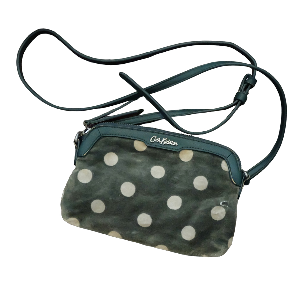 Cath Kidston Bag กว้าง 6 นิ้ว ยาว 8 นิ้ว สีเขียวเข้ม มือสอง ของแท้ ...