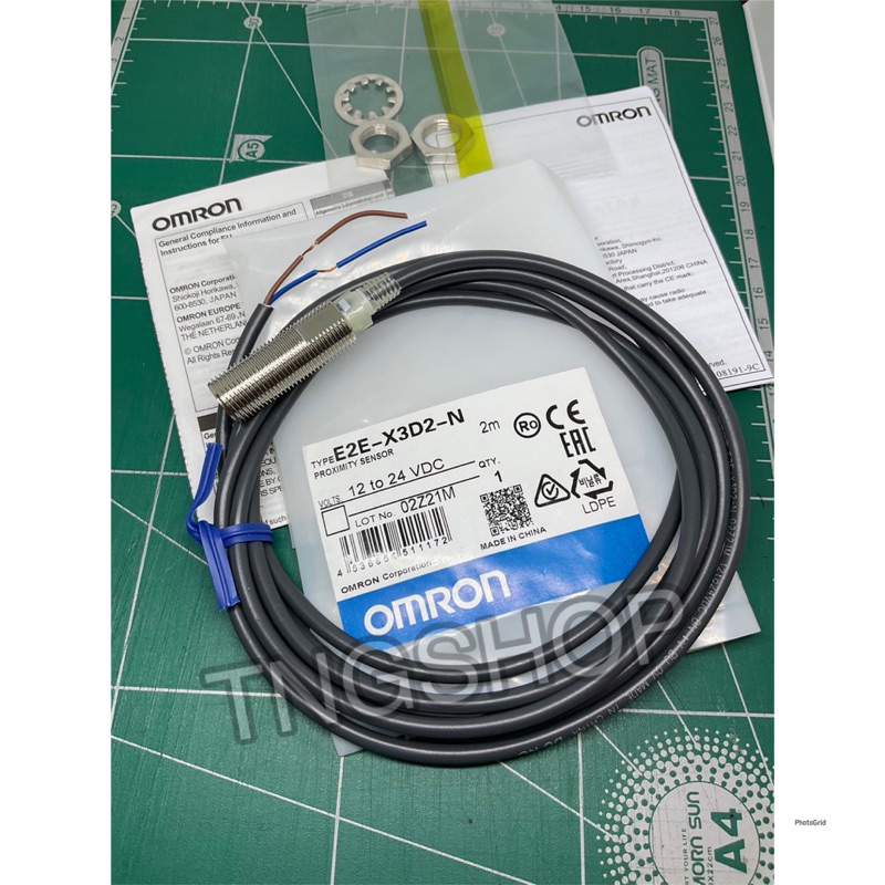 E2E-X3D2-N sensor เซ็นเซอร์ proximity switch 12 มิล 2 สาย NC จับโลหะ ...