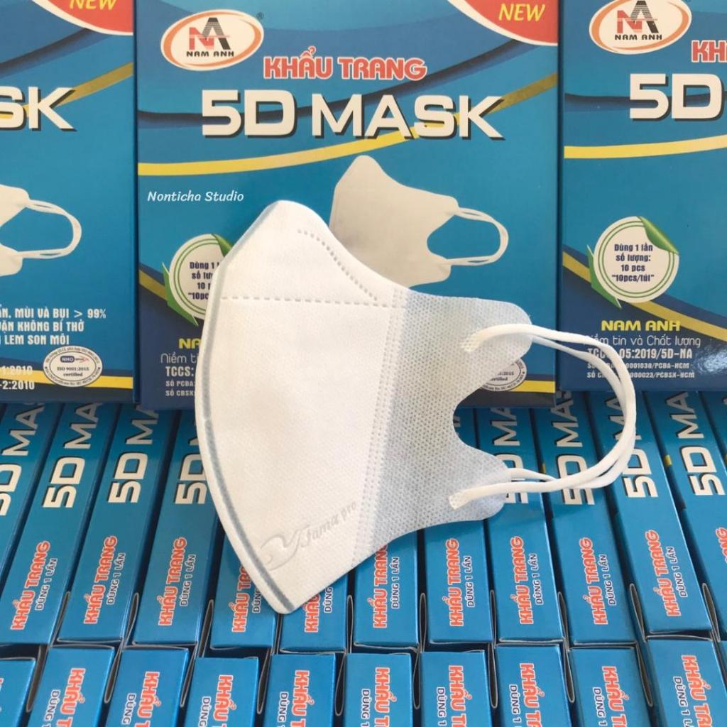 (1กล่อง=10ชิ้น) TITAN 5D Mask แมสเวียดนาม แมสหน้าเรียว แมสผู้ใหญ่ หนา 3 ...