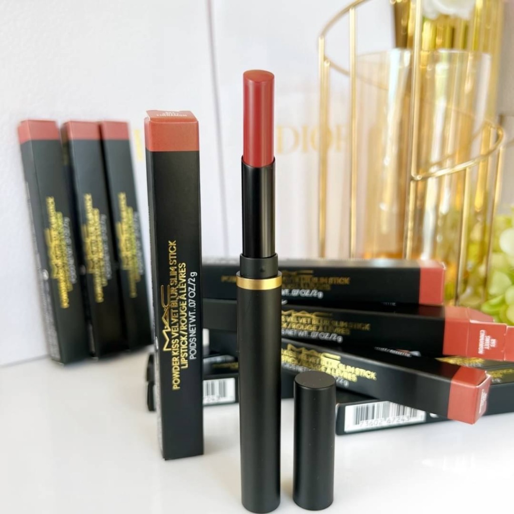 ของแท้ >> ลิปสติก MAC Powder Kiss Velvet Blur Slim Stick Lipsticks สี ...