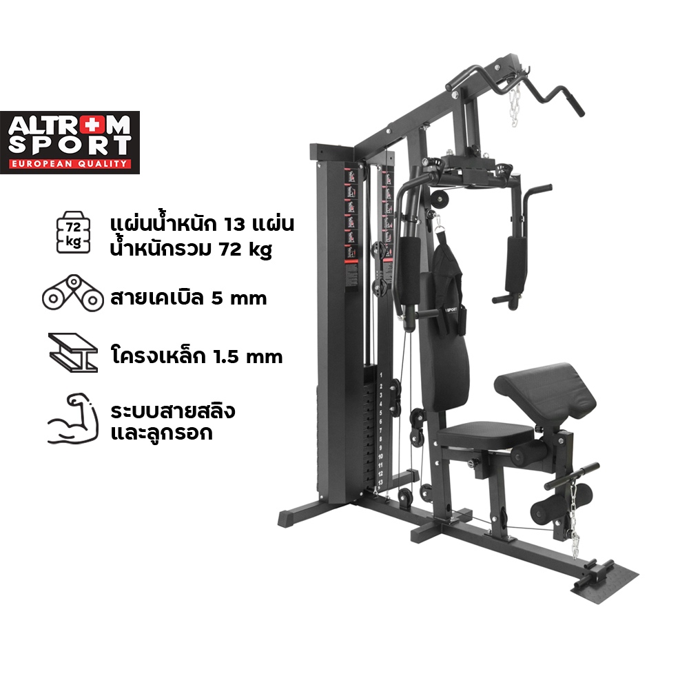 Altrom Sport รุ่น AL-1020H โฮมยิม ชุดฝึกกล้ามเนื้อ 1-สถานี Multi ...