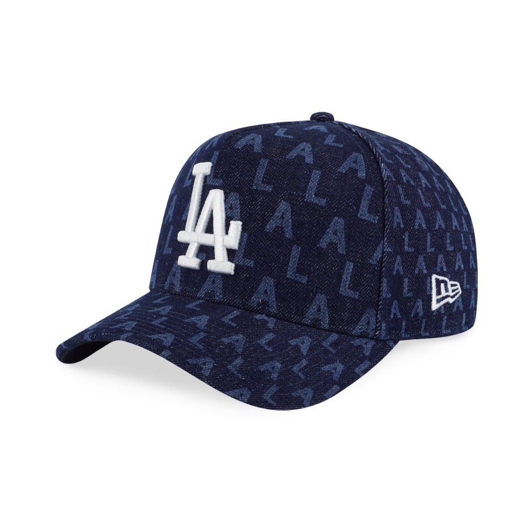 LOS ANGELES DODGERS ALL-OVER DENIM MONOGRAM INDIGO DENIM 9FORTY AF CAP ...