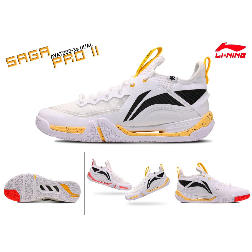 LI-NING SAGA PRO II (AYAT003-3) BADMINTON SHOES รองเท้าแบดมินตัน ...