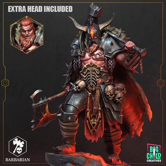 (PREORDER) Dungeons & Heroes : Wulfgar “The Boneripper" 75mm - Big ...