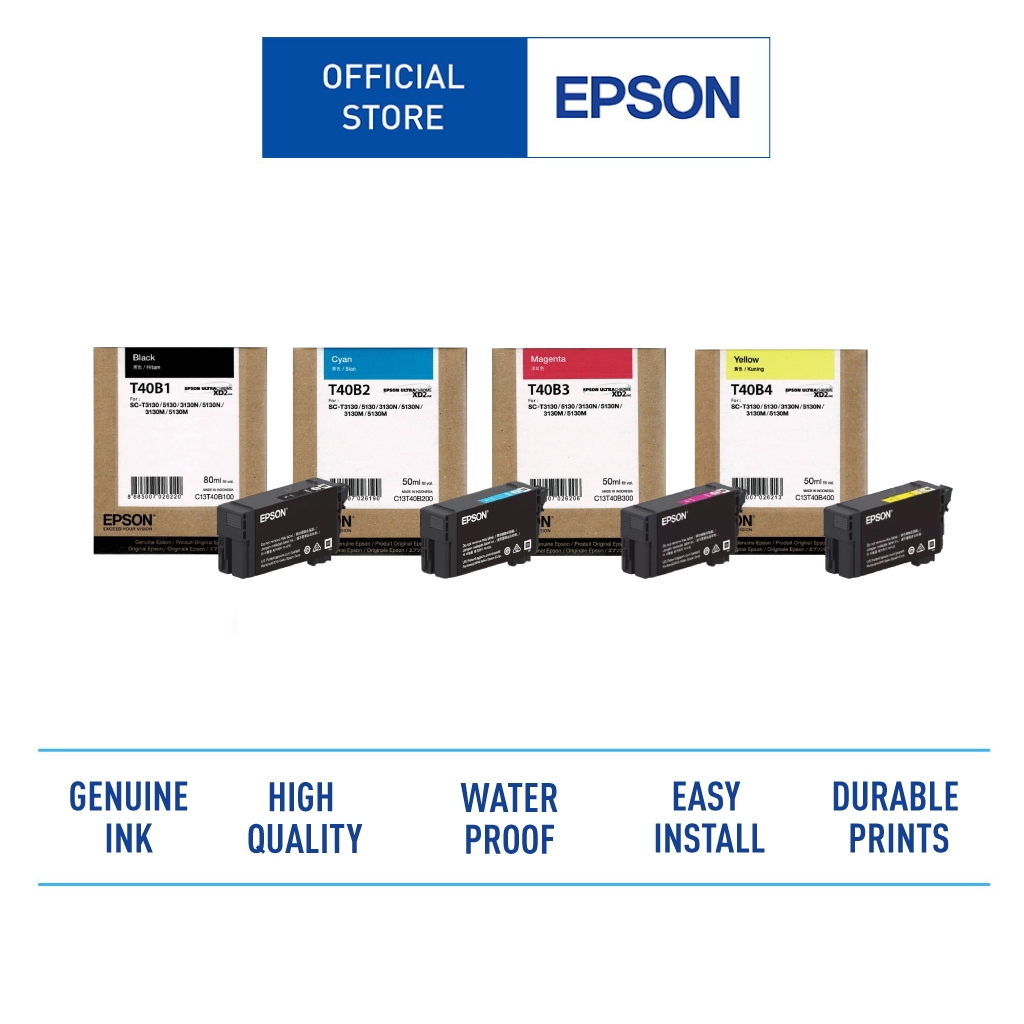Epson Ink Cartridge Number T40B หมึกเบอร์ T40B สำหรับ SC-T5130/T3130/T3130N | Shopee Thailand