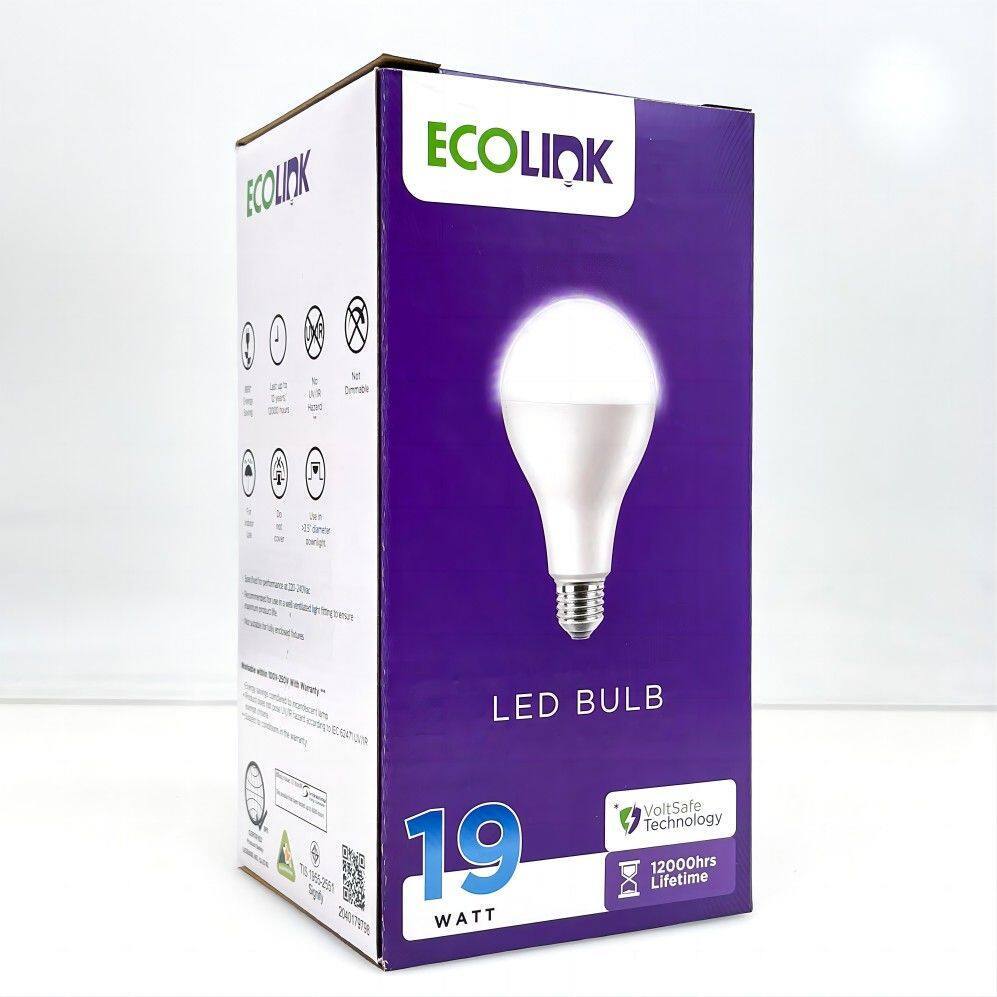 ECOLINK หลอดไฟ LED Bulb แอลอีดี 3W 5W 7W 9W 13W 14.5W 19W ขั้วเกลียวE27 ประหยัดไฟ สีขาว สีวอร์ม ...