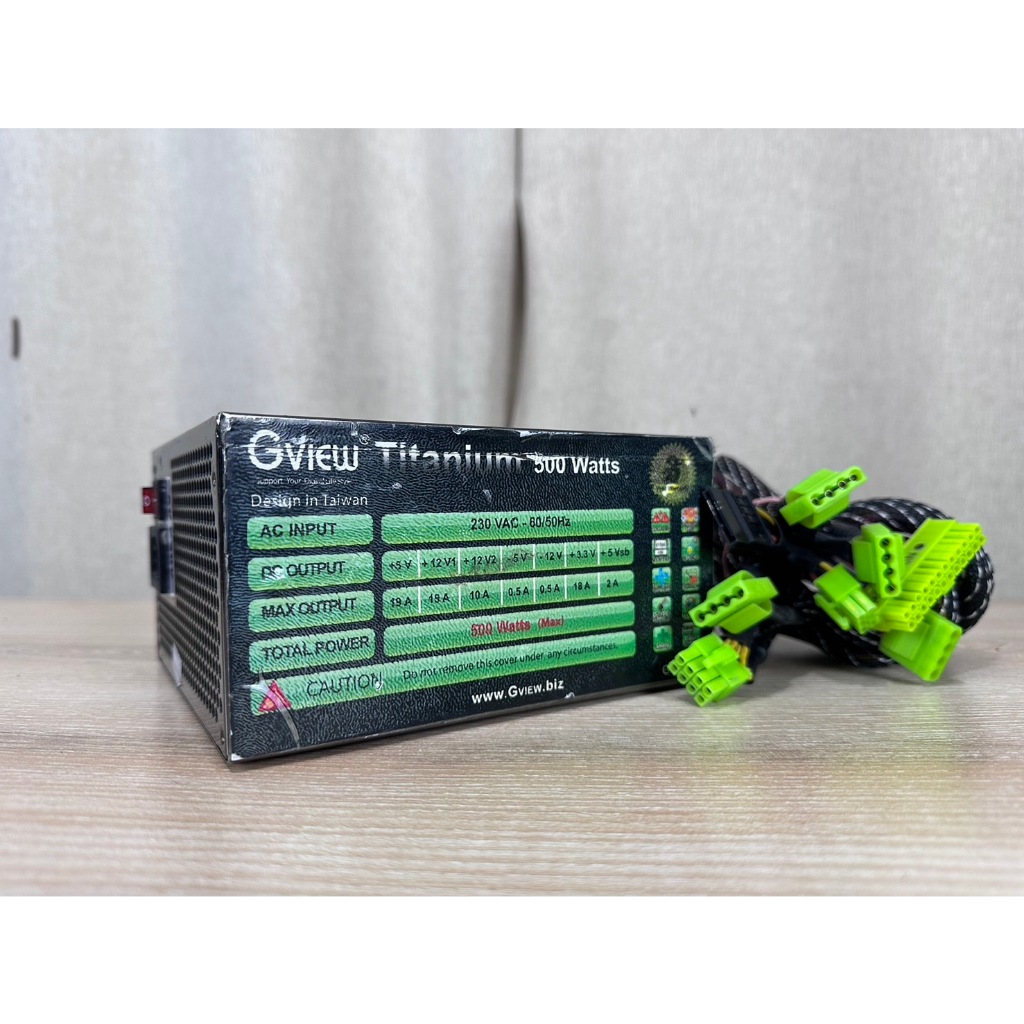 เพาเวอร์ซัพพลาย(power supply) Gview titanium 500w (500w full) | Shopee ...