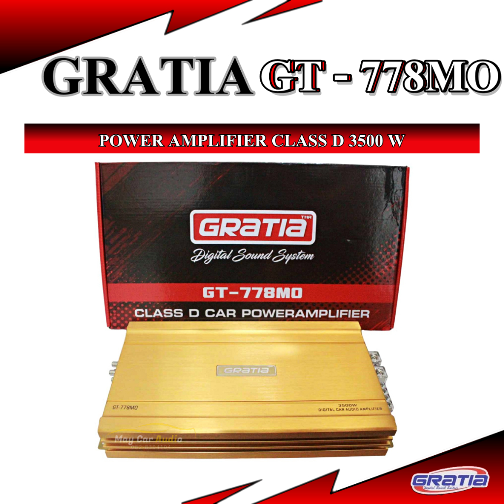 เพาเวอร์แอมป์ Gratia GT-7780 MO เพาเวอร์คลาสดีขับซับ 3500W ขับดอกซับ 10 นิ้ว 12 นิ้ว แม่เหล็ก ...