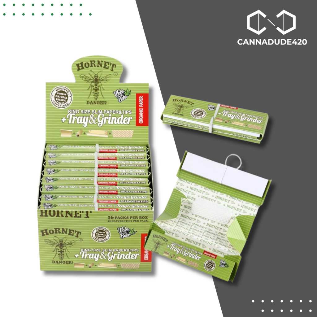 Hornet 110mm Paper + Tray + Grinder [Green] กระดาษโรล ถาดรอง ที่บด ...