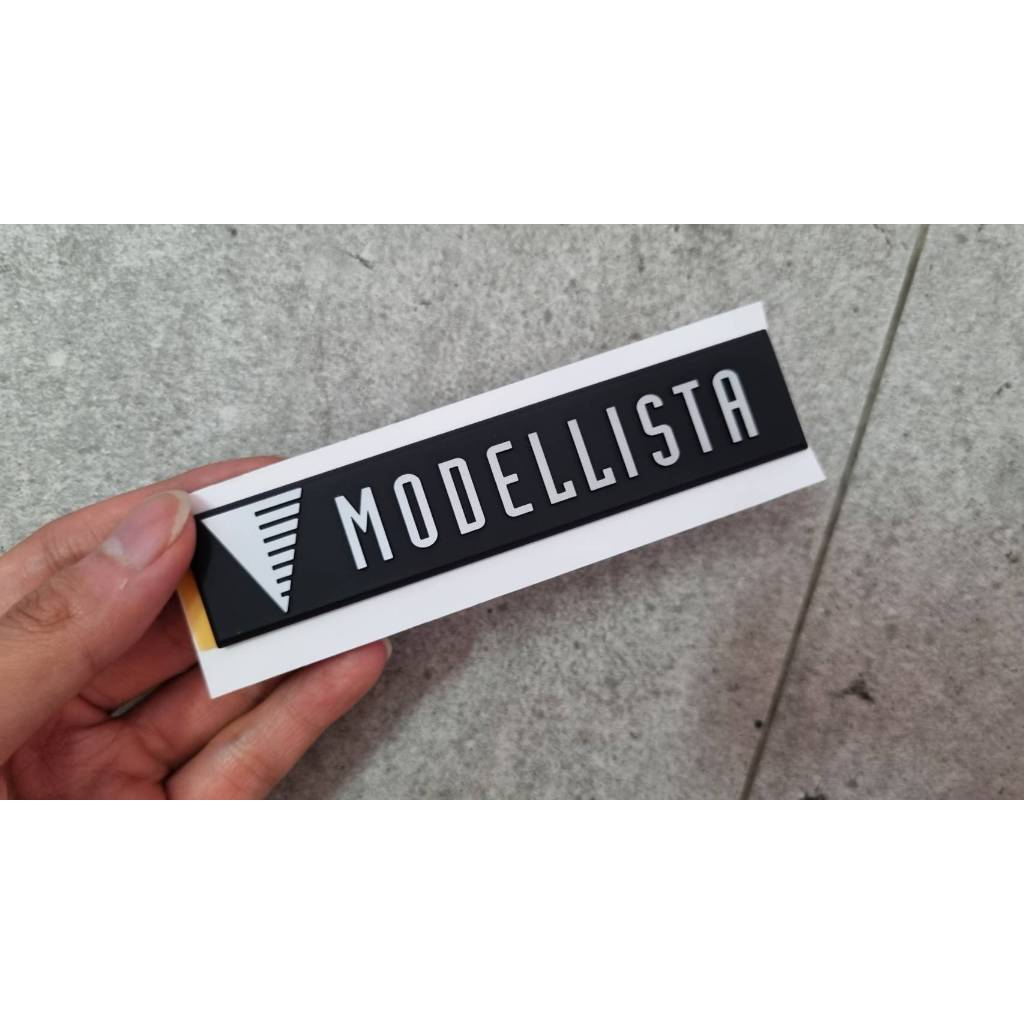 ของแท้เบิกศูนย์ โลโก้โมเดลลิสต้า อลูมิเนียม ขนาด 12 x 2.5 cm MODELLISTA ...