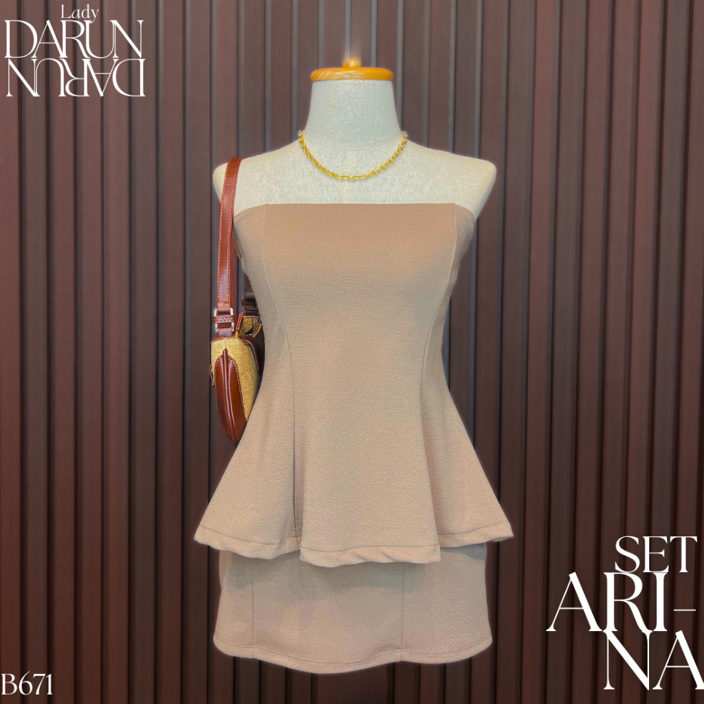 ARINA SET ชุดเซ็ทเกาะอกกระโปรงสั้น มีซับ กระโปรงกางเกงรอบตัว ชุดเซ็ทผู้หญิง สไตล์ boutique ...