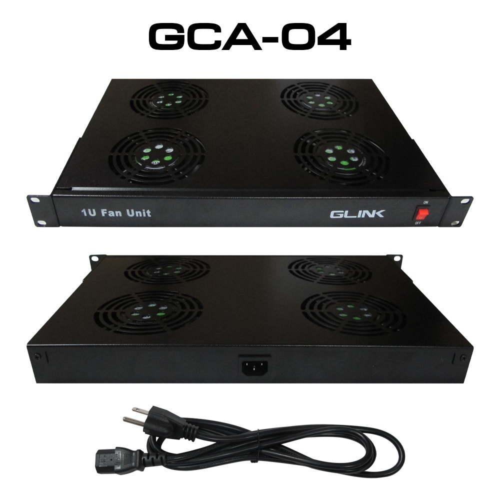 GLINK (GCA-04) 19 inch 1U 4 way Cooling fans พัดลมระบายความร้อนสำหรับ ...