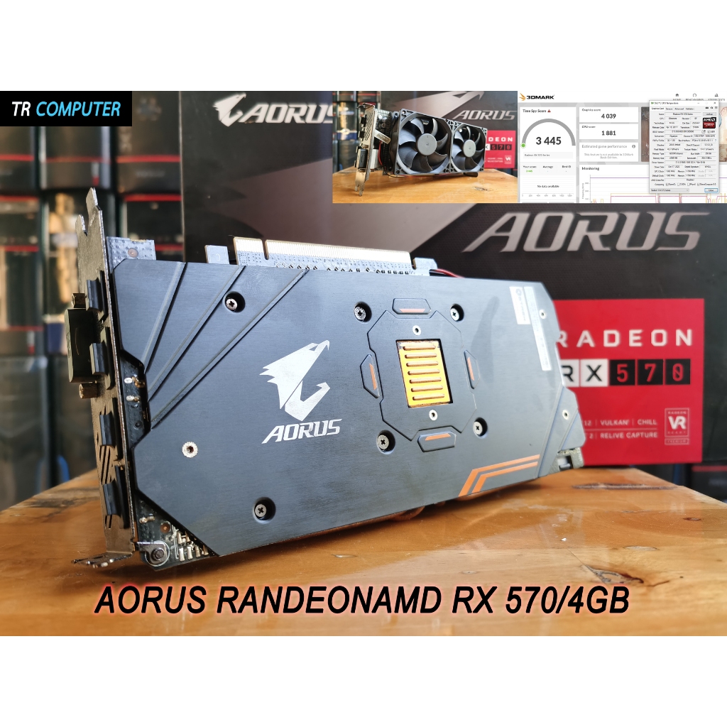 การ์ดจอ AMD ROG/AORUS/GAMING RX570/580G 4G/8G พัดลมแปลง เย็นๆแรงๆเน้นใช้งาน ราคาถูก | Shopee ...