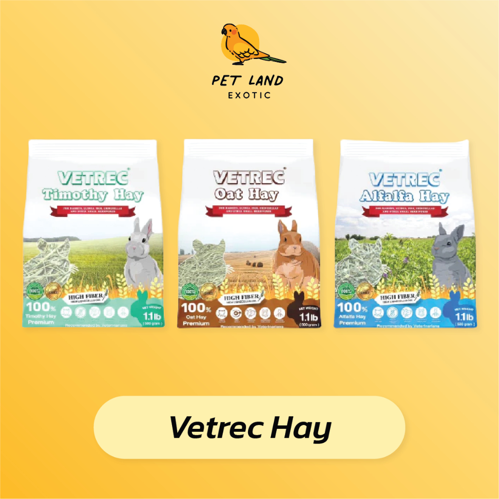 Vetrec Premium Hay หญ้าทิโมที Timothy / หญ้าโอ๊ต Oats / หญ้าอัฟฟาฟ่า ...