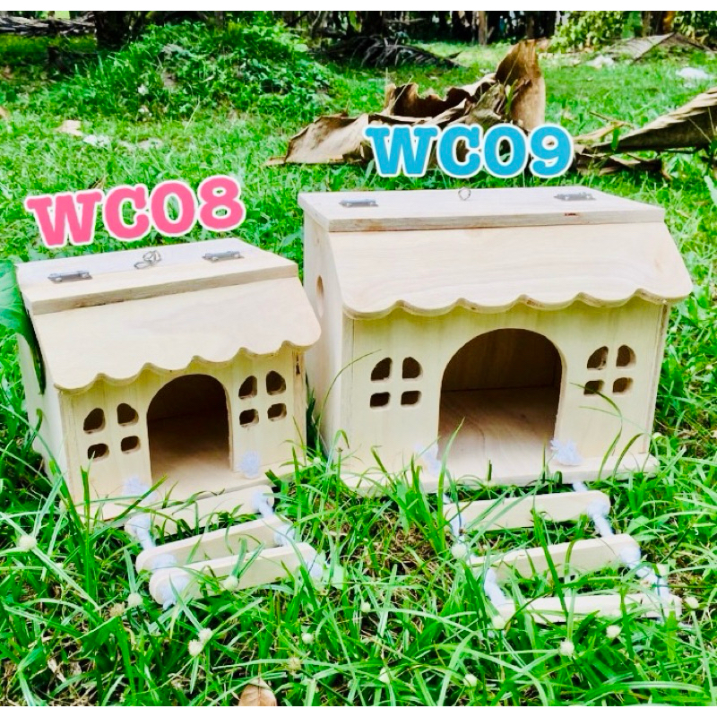 บ้านนก บ้านไม้สำหรับชูการ์ขนาดใหญ่ เปิดฝาด้านบนได้ มี 2 ขนาดให้เลือก [WC08/WC09] | Shopee Thailand