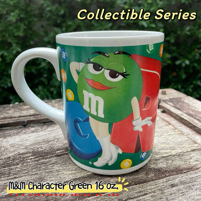 Pladao Ceramic M&M Chocolate Characters Green แก้วกาแฟ มัค เซรามิค เอ็มแอนด์เอ๋ม เขียว Mars 16 ...