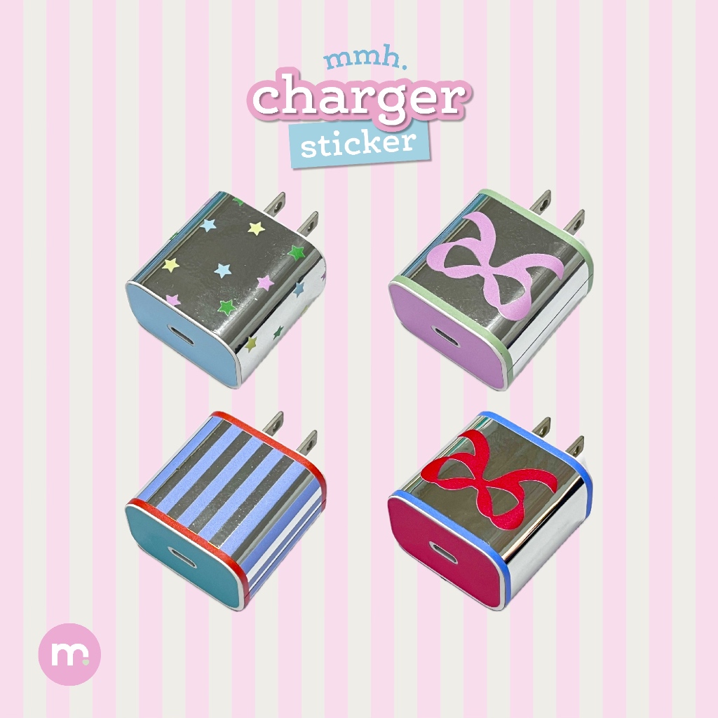 mmh charger sticker สติ๊กเกอร์ติดสายชาร์จ | mmheartstore | Shopee Thailand