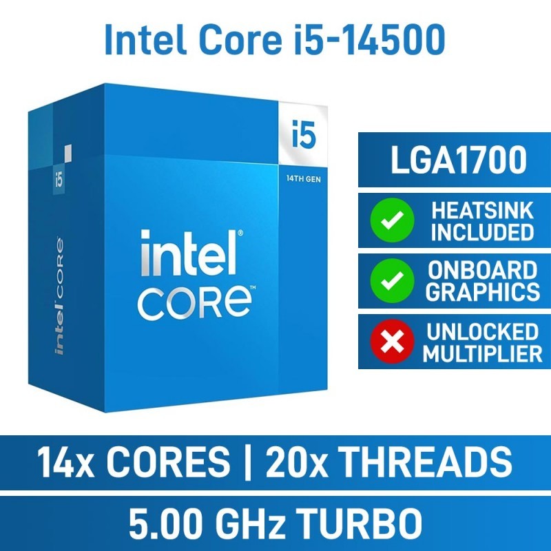 CPU (ซีพียู) INTEL CORE I5-14500 - 14C 20T 1.9-5.0GHz (INTEL SOCKET ...