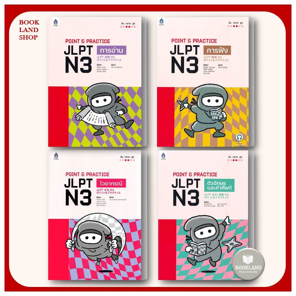 หนังสือ POINT & PRACTICE JLPT N3 การอ่าน , การฟัง ,ไวยากรณ์ ,ตัวอักษรและคำศัพท์ #BookLandShop ...