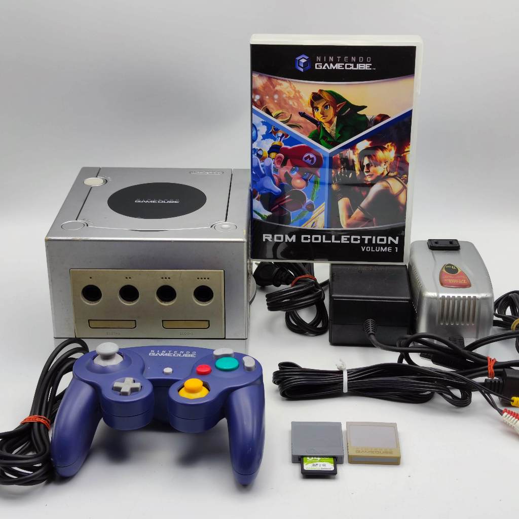 GAMECUBE สีเงิน [PI PICO] + SD Card 64GB [35 เกมส์]ชุดนี้ มีให้ครบชุด ...