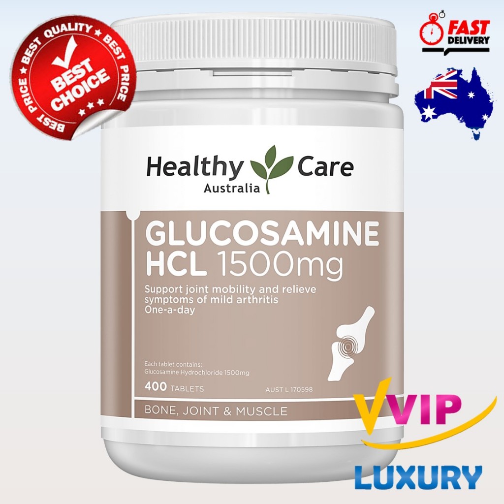 บำรุง ข้อ เสื่อม Healthy Care Glucosamine HCL 1500mg 400 Tablets exp06 ...