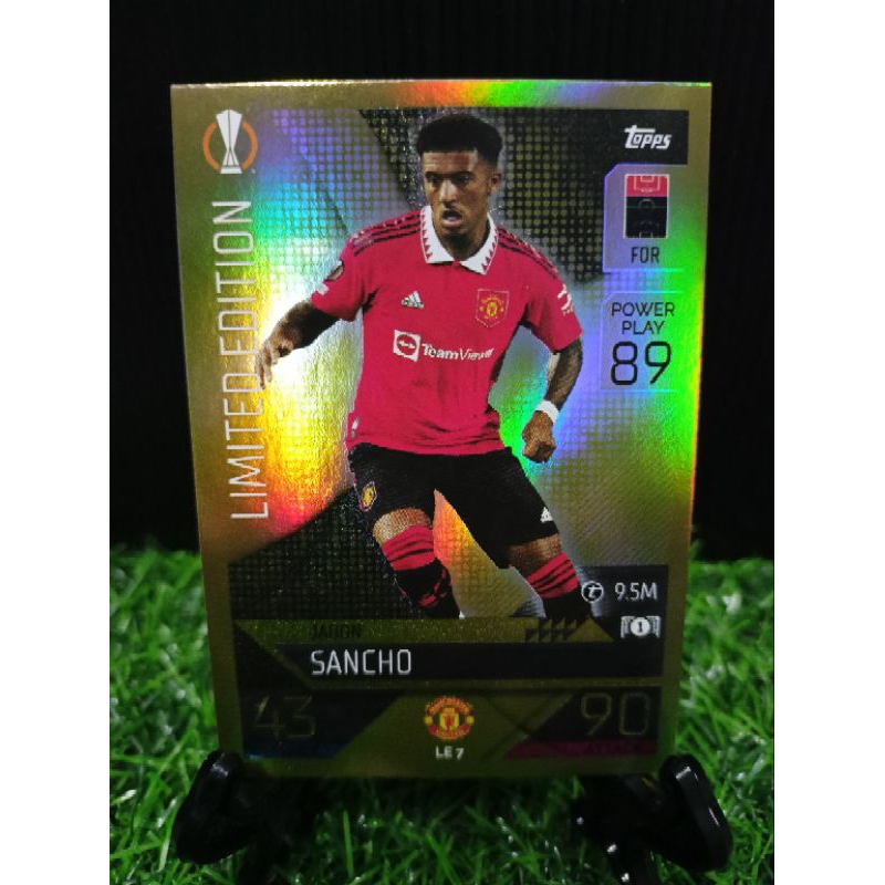 Jadon Sancho 2022-23 Match Attax UEFA Limited Edition Gold Manchester United | Shopee Thailand
