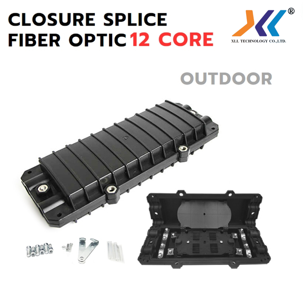 Closure Splice Fiber Optic 12 Core Outdoor กล่องกันน้ำสไปรท์สายไฟเบอร์ ...