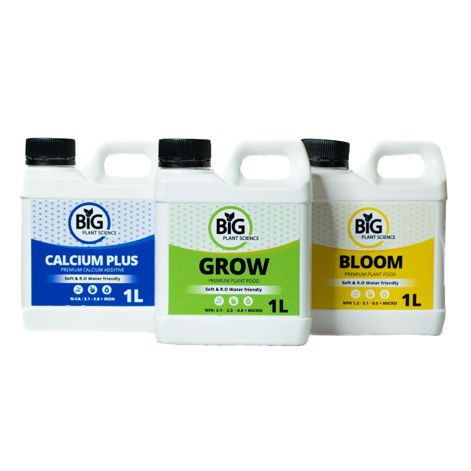 Big Plant Science - Beginner Set - Base Nutrients Set - Grow + Calcium ...