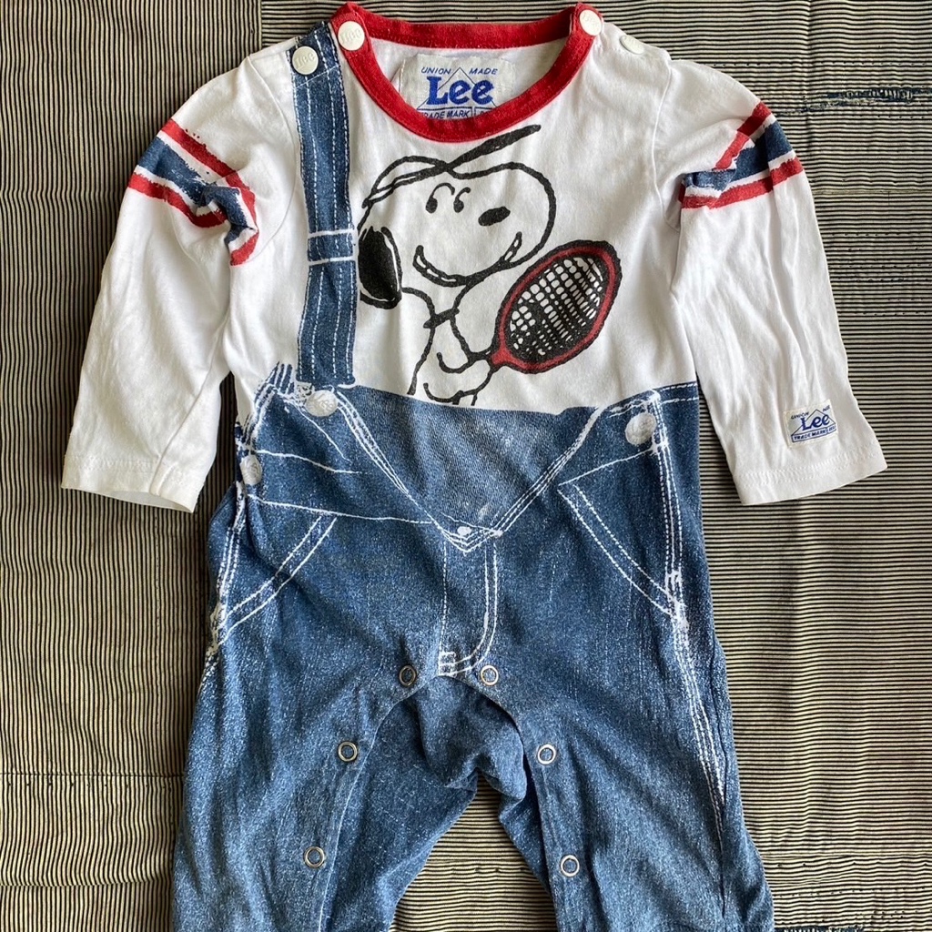 ชุดเด็ก peanuts x lee unionmade kids jumpsuit-ของมือสอง | Shopee Thailand