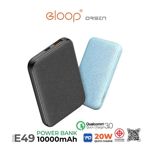 Orsen By Eloop E49 แบตสำรอง 10000mAh พาวเวอร์แบงค์ QC 3.0 | PD 20W Power Bank ชาร์จเร็ว ...