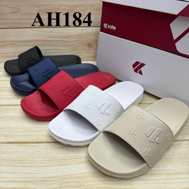 Kito AH 184 รองเท้าแตะสวม กีโต้ size 36-44 สีดำ/กรม/ขาว/แดง/ไลท์ครีม | Shopee Thailand