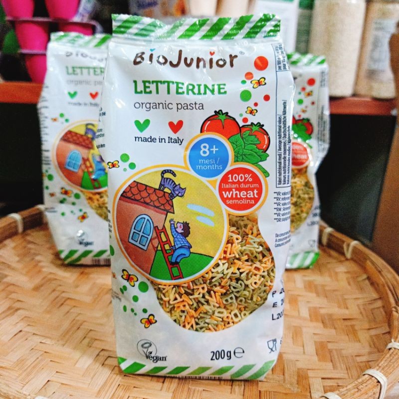 ไบโอจูเนียร์ พาสต้า ออร์แกนิค biojunior organic pasta letterine เส้นพา ...