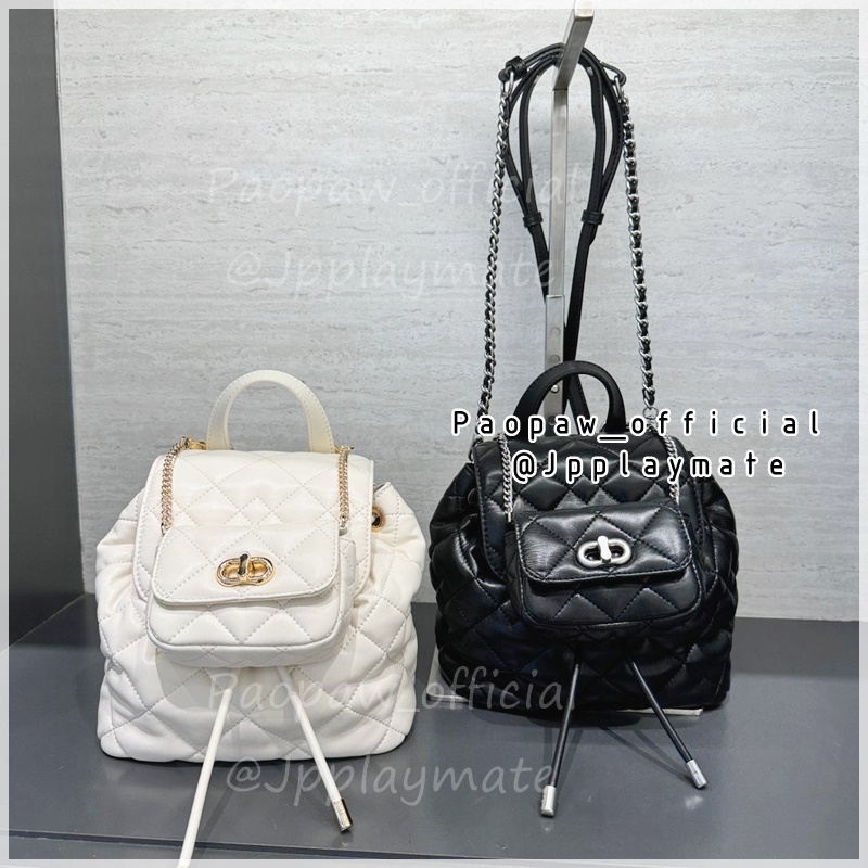 Charles & Keith กระเป๋าเป้ รุ่น Aubrielle Quilted Backpack : CK2 ...