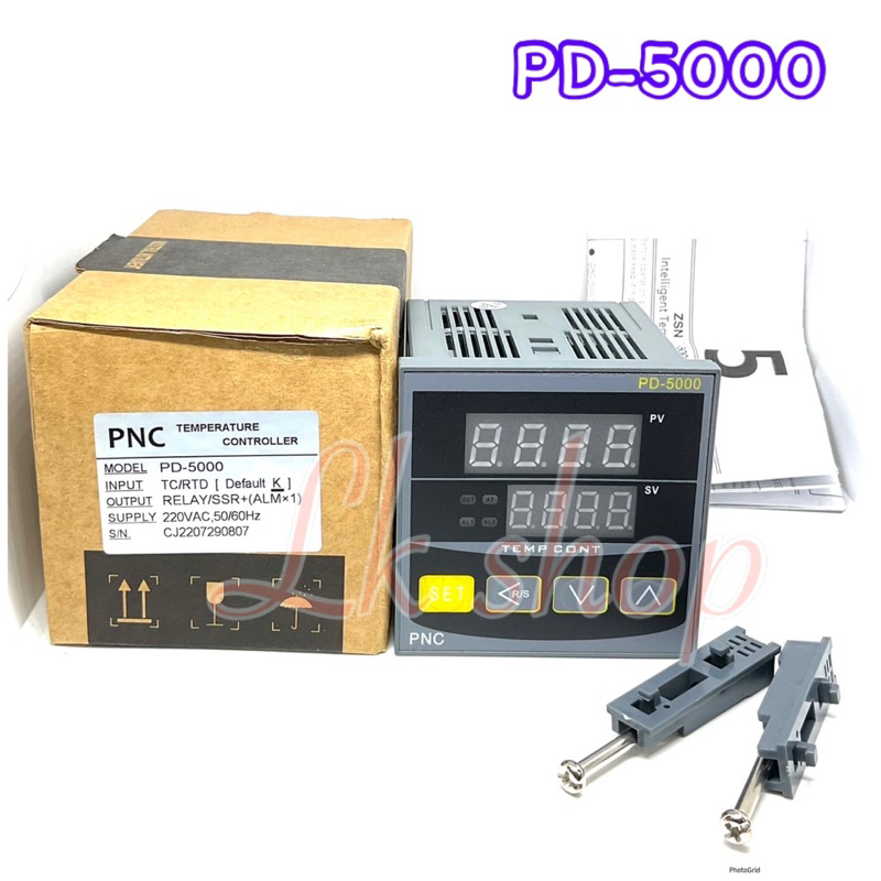 PD-5000 เครื่องควบคุมอุณหภูมิแบบดิจิตอล หน้า72x72mm.220VAC Input:TC/TRD ...