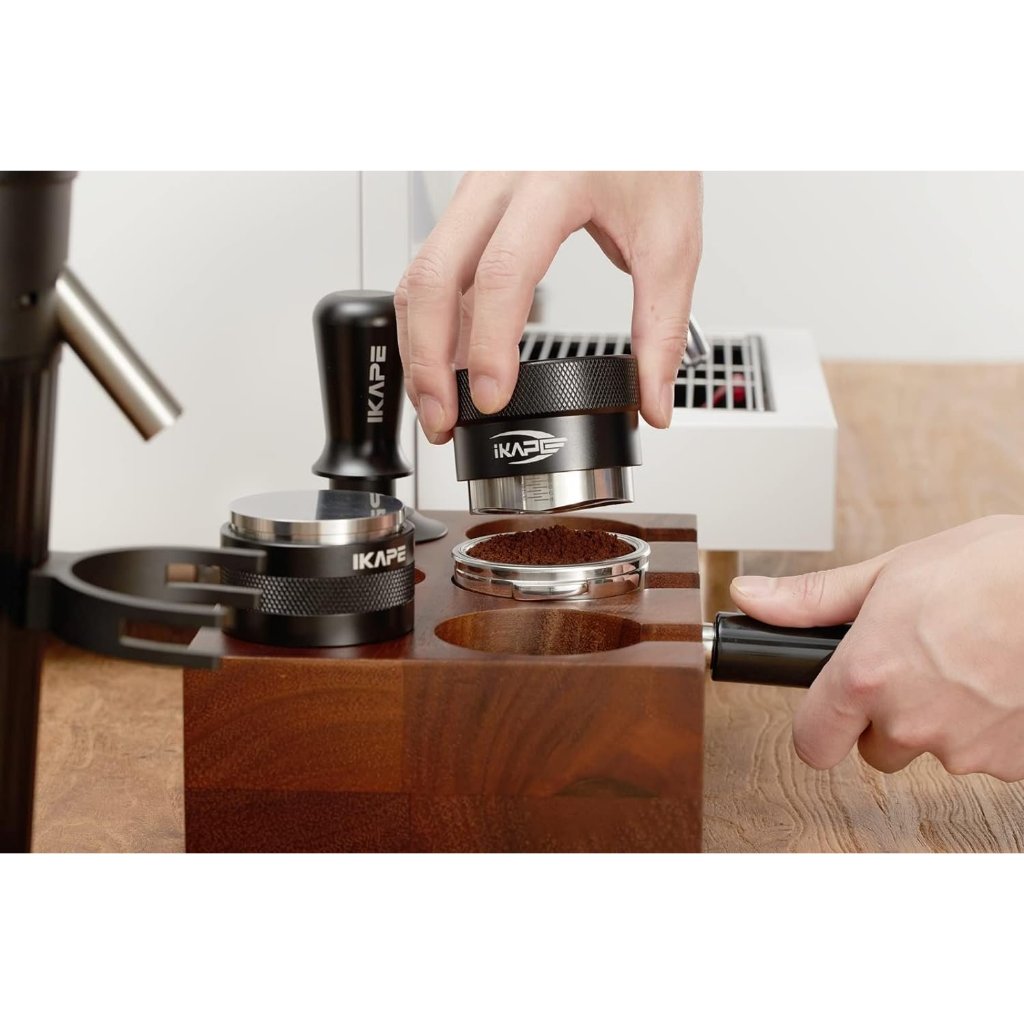 IKAPE Gravity distributor ที่เกลี่ยผงกาแฟปรับระดับตามแรงโน้มถ่วง สีดำ ...