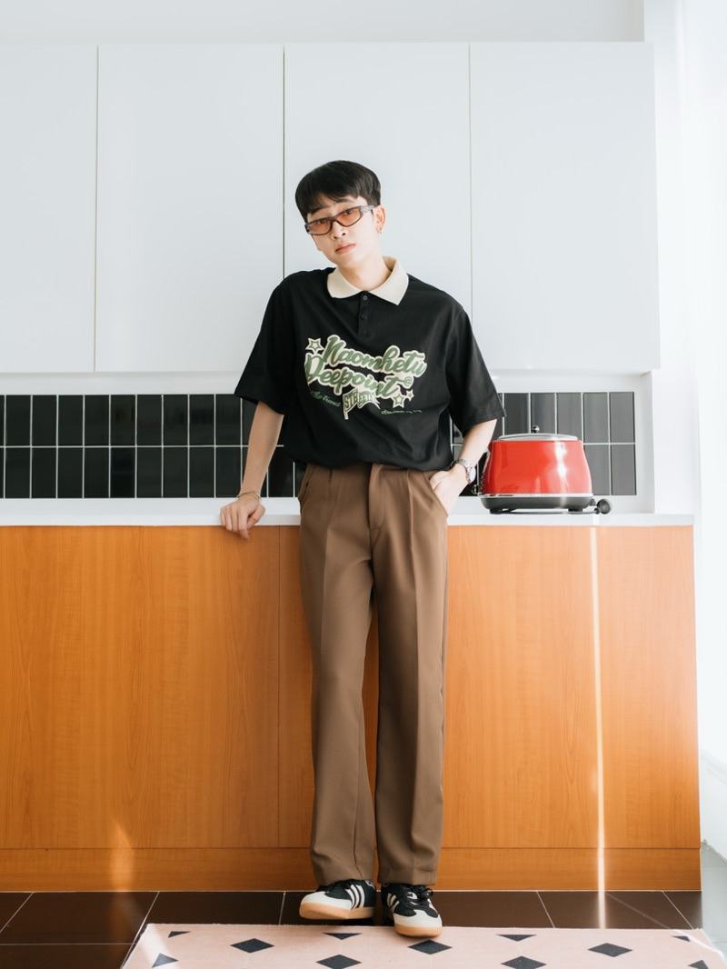 DEEPOINT POLO เสื้อโปโลแขนสั้นทรงโอเวอร์ไซส์ | Shopee Thailand