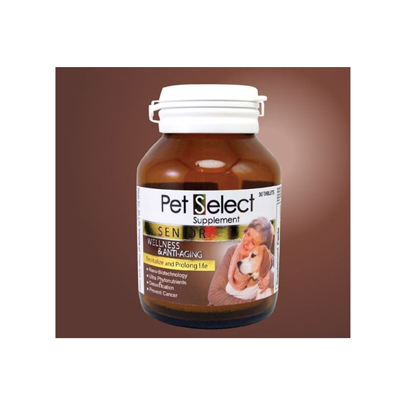 Pet Select Senior อาหารเสริมสุนัขหรือแมวแก่ ต่อต้านอนุมูลอิสระ ป้องกัน ...