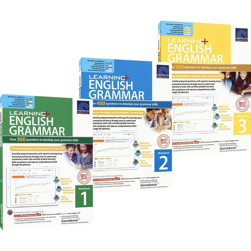 Learning English Grammar Workbook Grade 1-6 , Aged:7-12 | Shopee Thailand