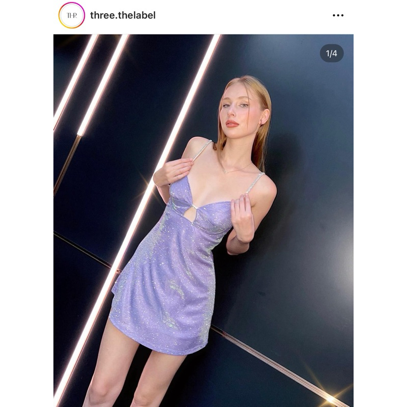 Three.thelabel สีม่วง (shop1,990) | Shopee Thailand