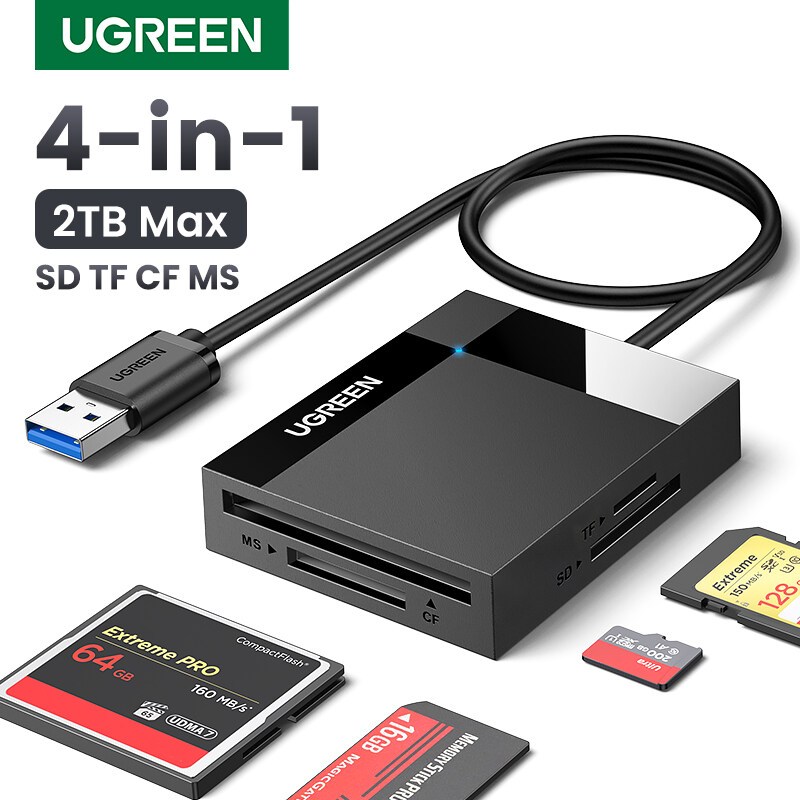 UGREEN รุ่น 30333 (USB-A) 15306 (USB-C) Hub USB 3.0 Card Reader Super Speed TF / SD / MS / CF ...